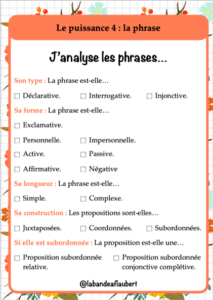 Le puissance 4 ⎜ La phrase – Flaubert and Co.