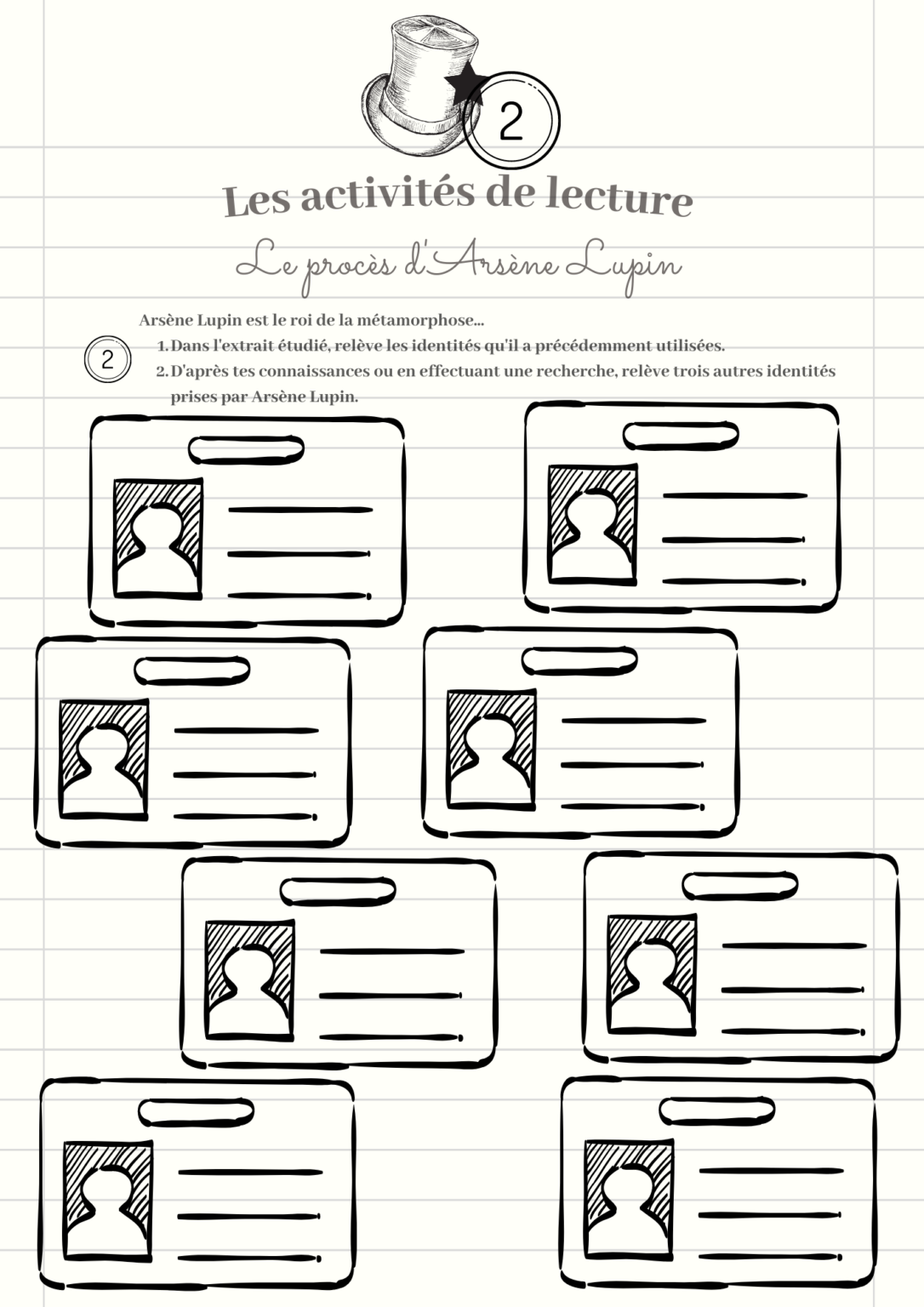 Plan de travail ⎜L’évasion d’Arsène Lupin – Flaubert and Co.