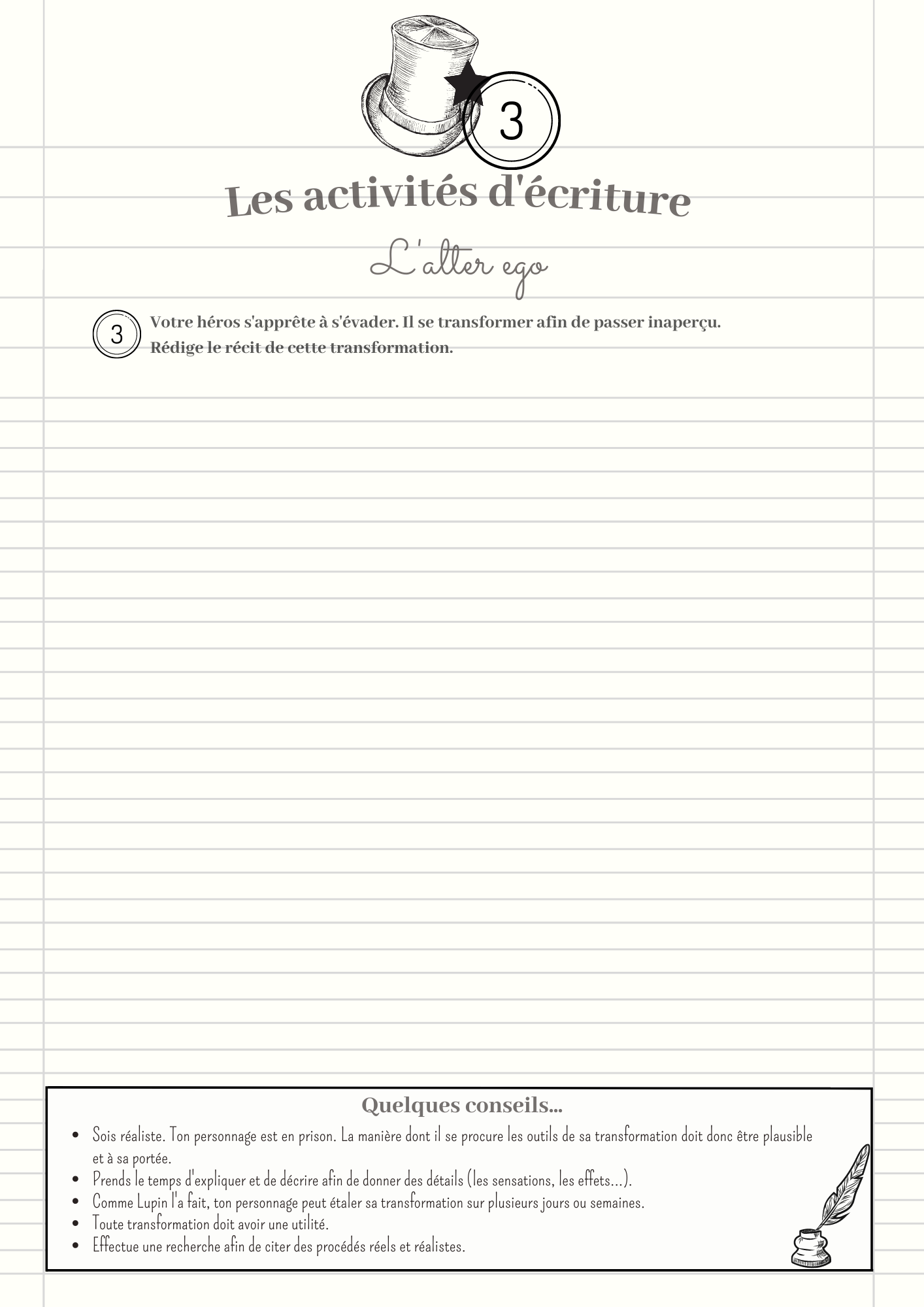 Plan de travail ⎜L’évasion d’Arsène Lupin – Flaubert and Co.