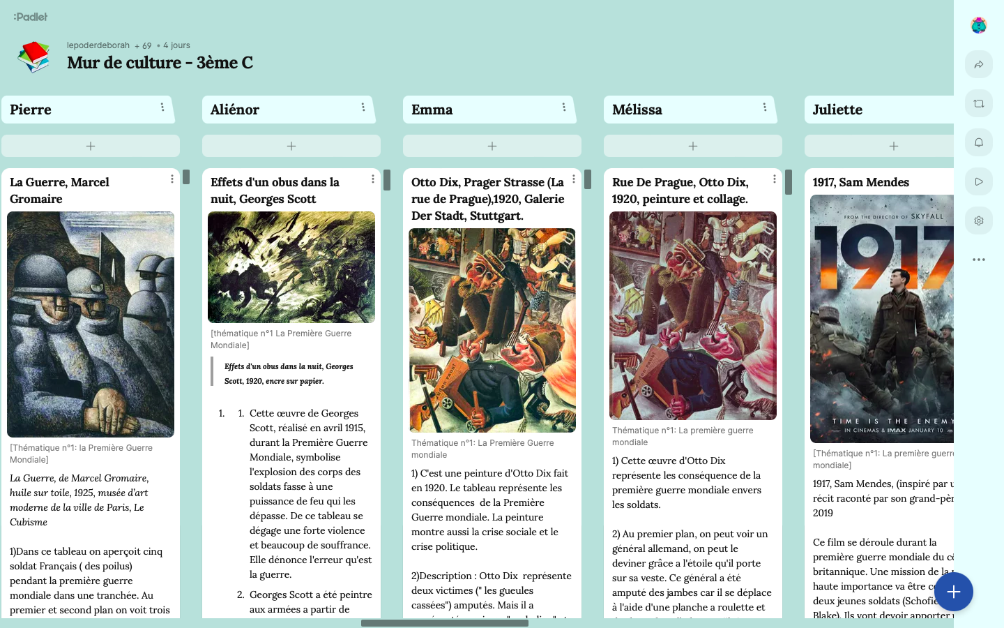 Padlet ⎜Le mur de culture – Flaubert and Co.