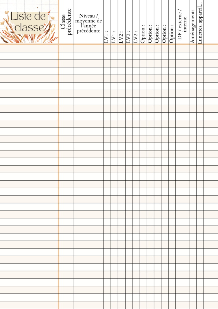 Le cahier du professeur principal 2024 / 2025 – Flaubert and Co.