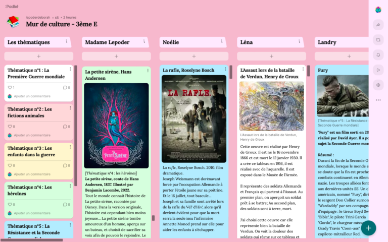 Padlet ⎜Le mur de culture – Flaubert and Co.