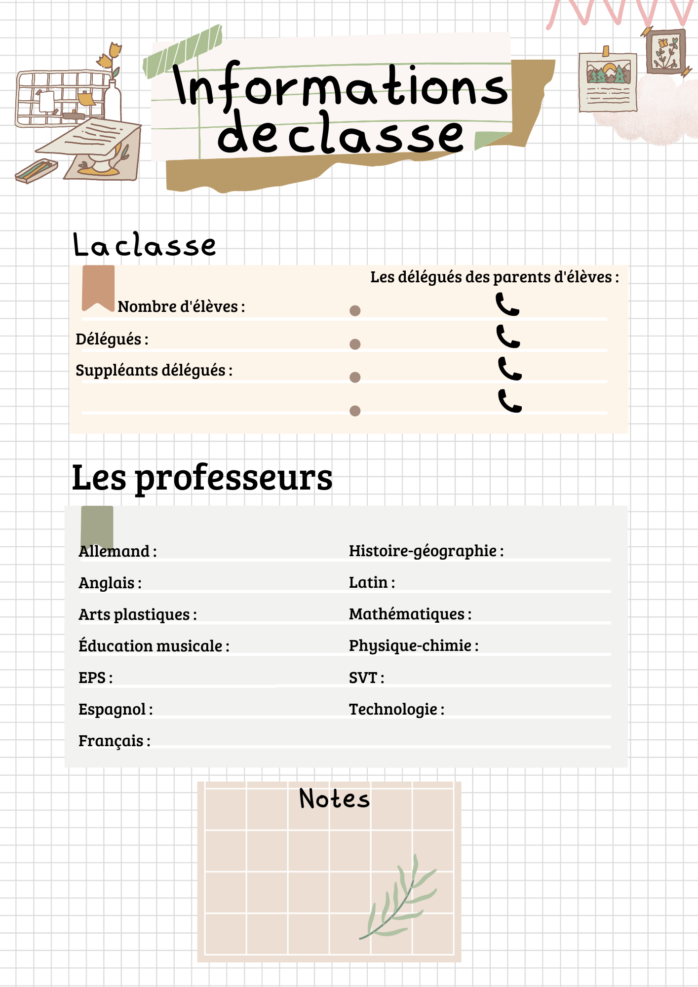 Le cahier du professeur principal 2023 / 2024 – Flaubert and Co.