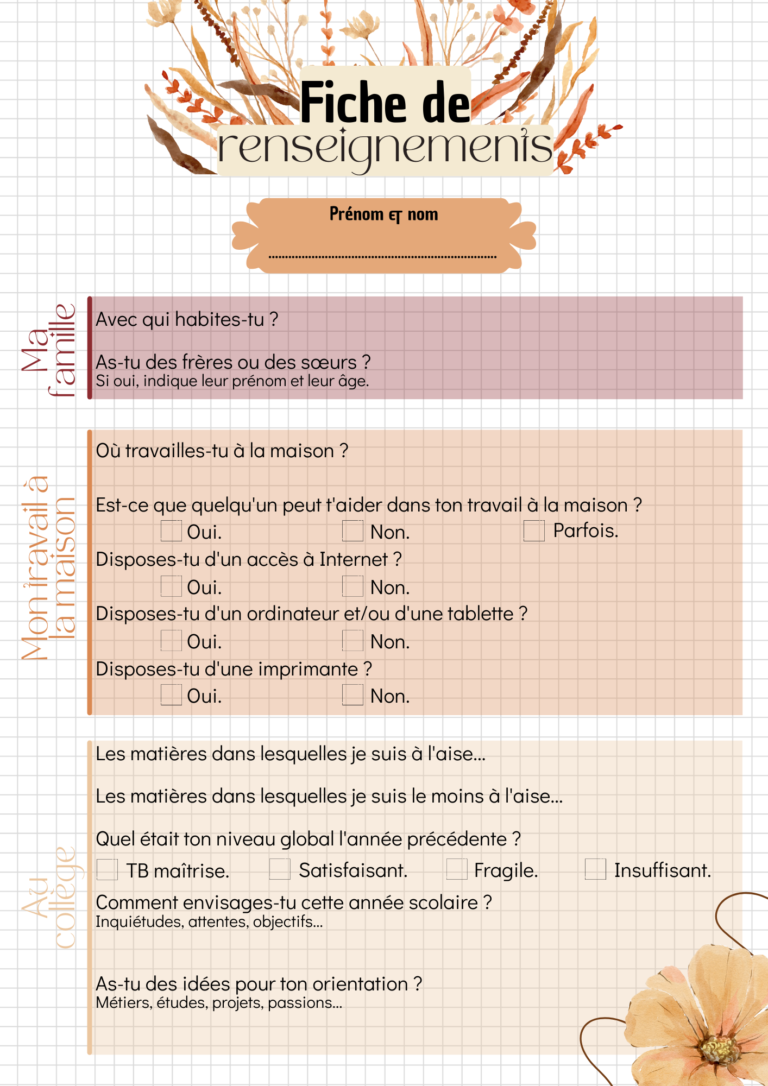 Le cahier du professeur principal 2024 / 2025 – Flaubert and Co.