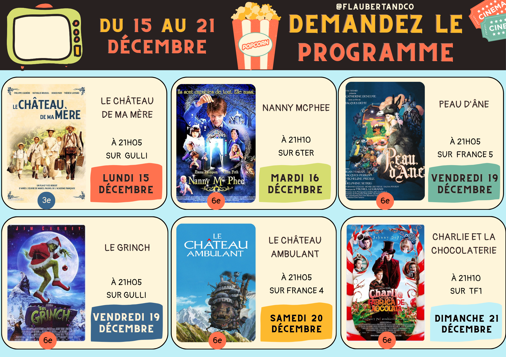 Le programme TV de la semaine ! – Flaubert and Co.